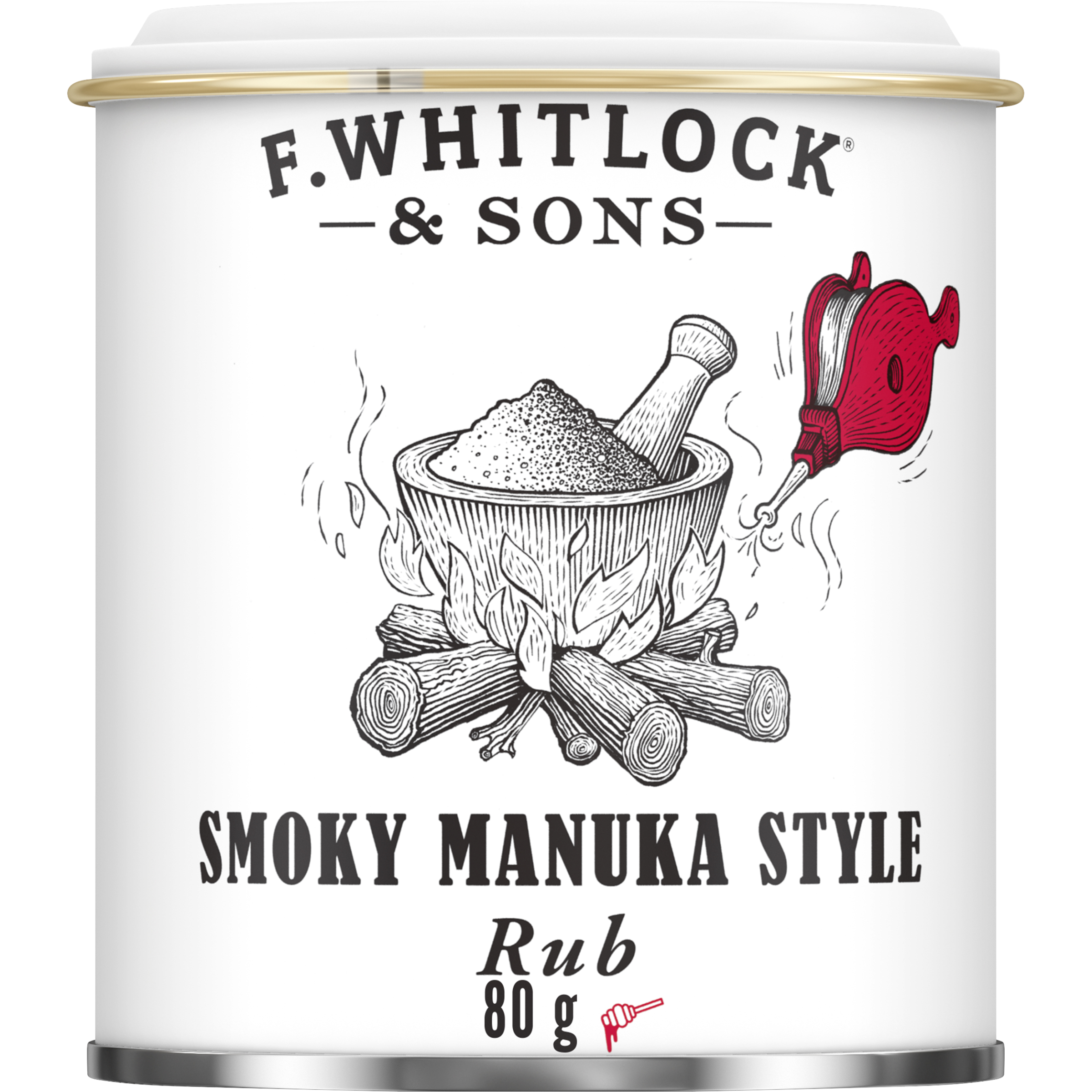 F Whitlock And Sons® Smoky Manuka Style Rub 80g F Whitlock And Sons