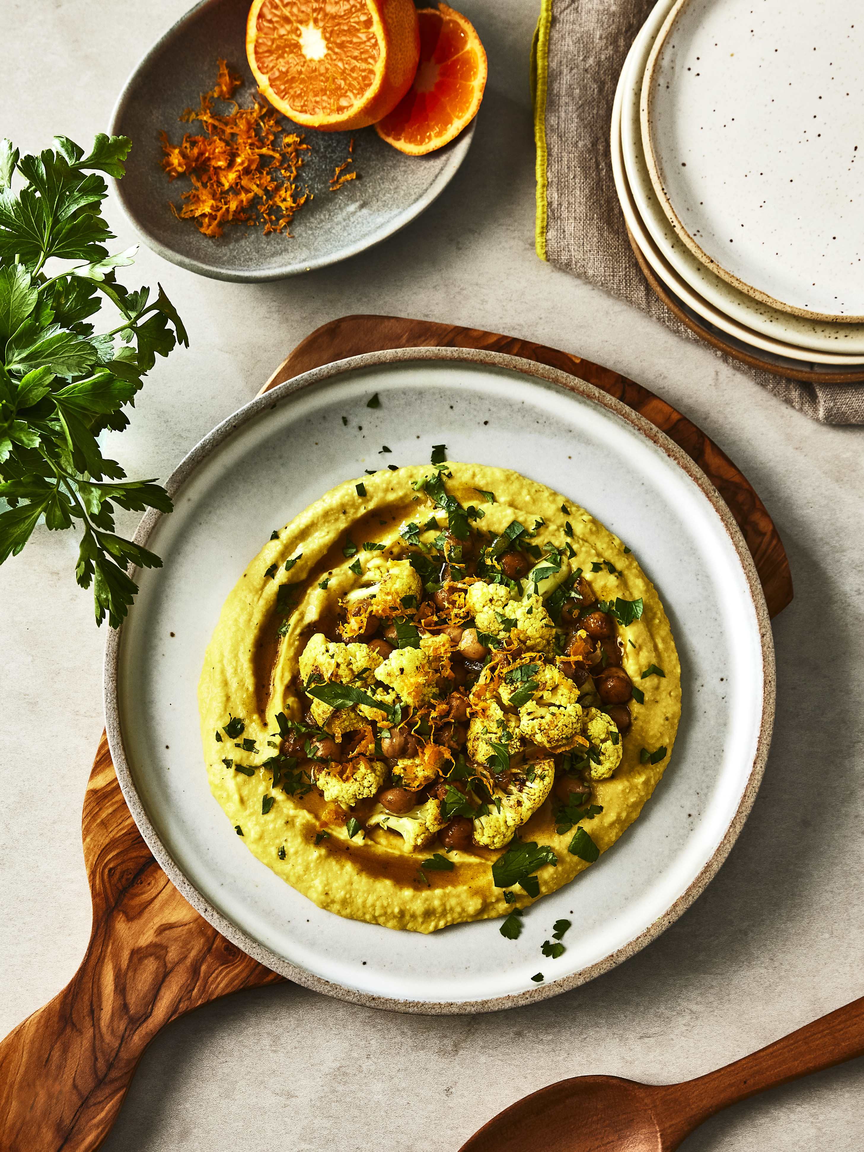 Pan-Roasted Chickpea & Cauliflower with Turkish Hummus | Pure | Canada ...