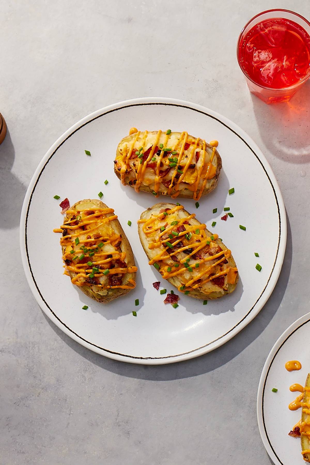 Air-Fryer Spicy Stuffed Baked Potatoes | Kraft Salad Dressing | Recipes ...