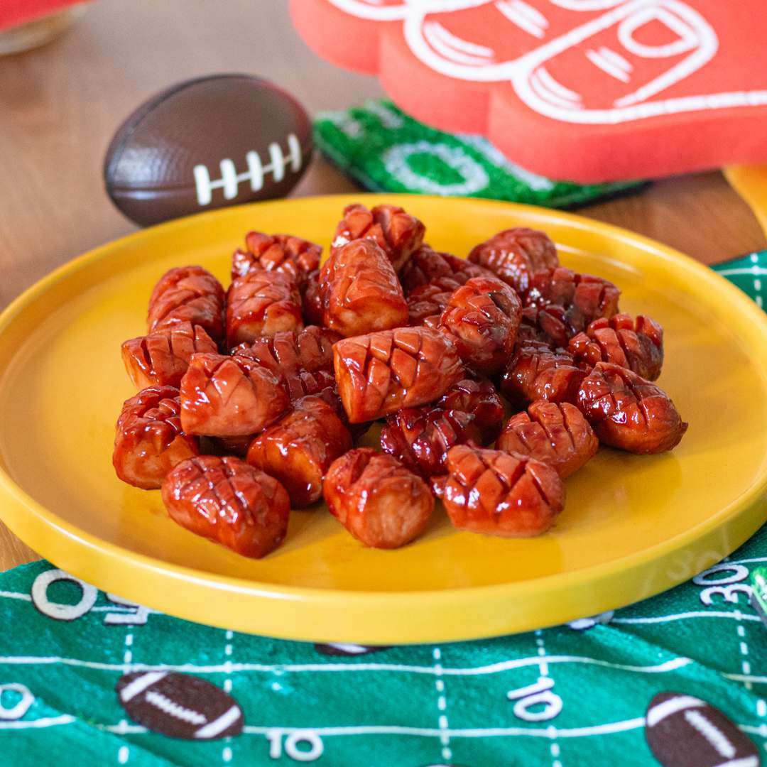 Honey BBQ Cross-hatched Hot Dog Appetizers | Oscar Mayer | United ...