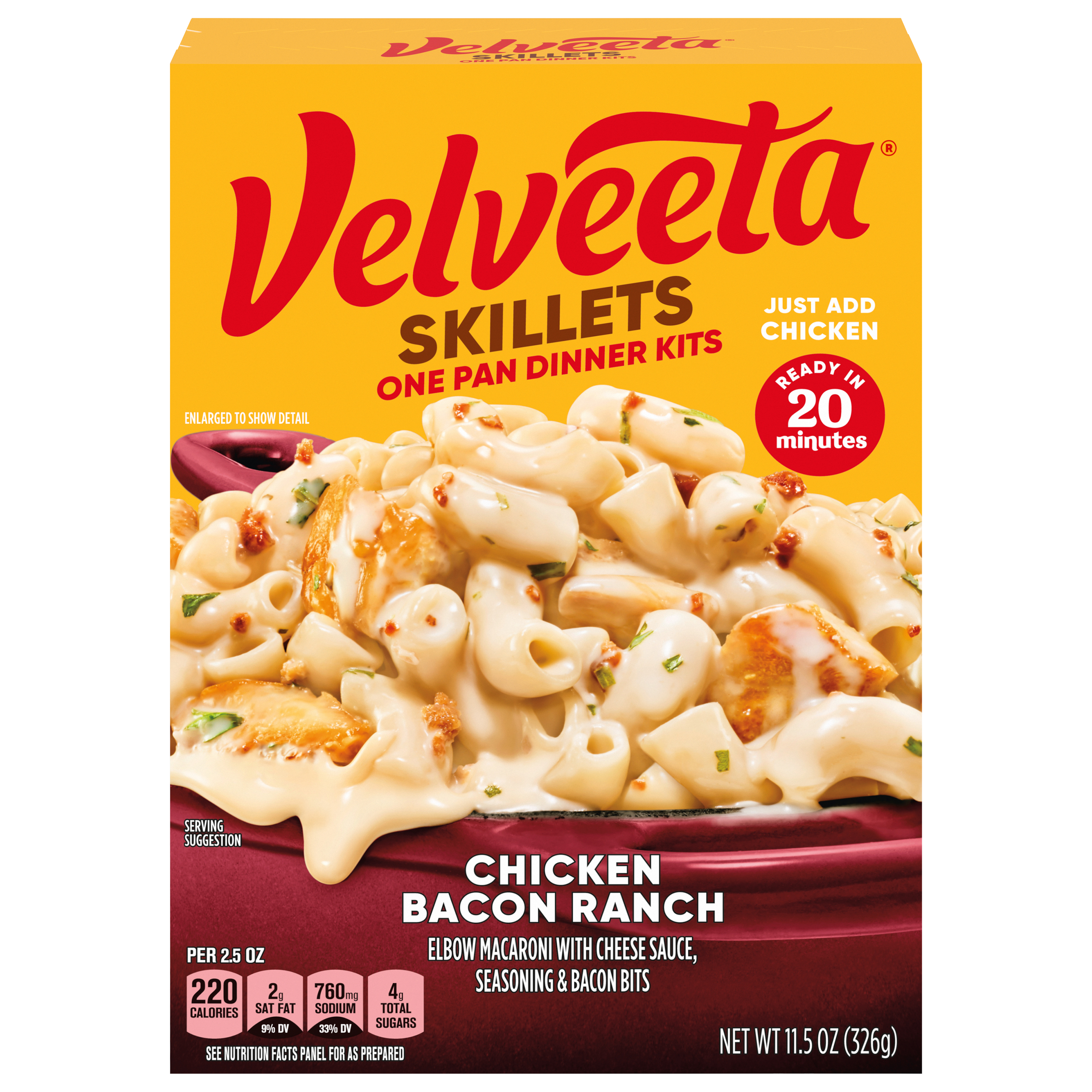 Chicken Bacon Ranch One Pan Dinner Kit | Velveeta | United States ...