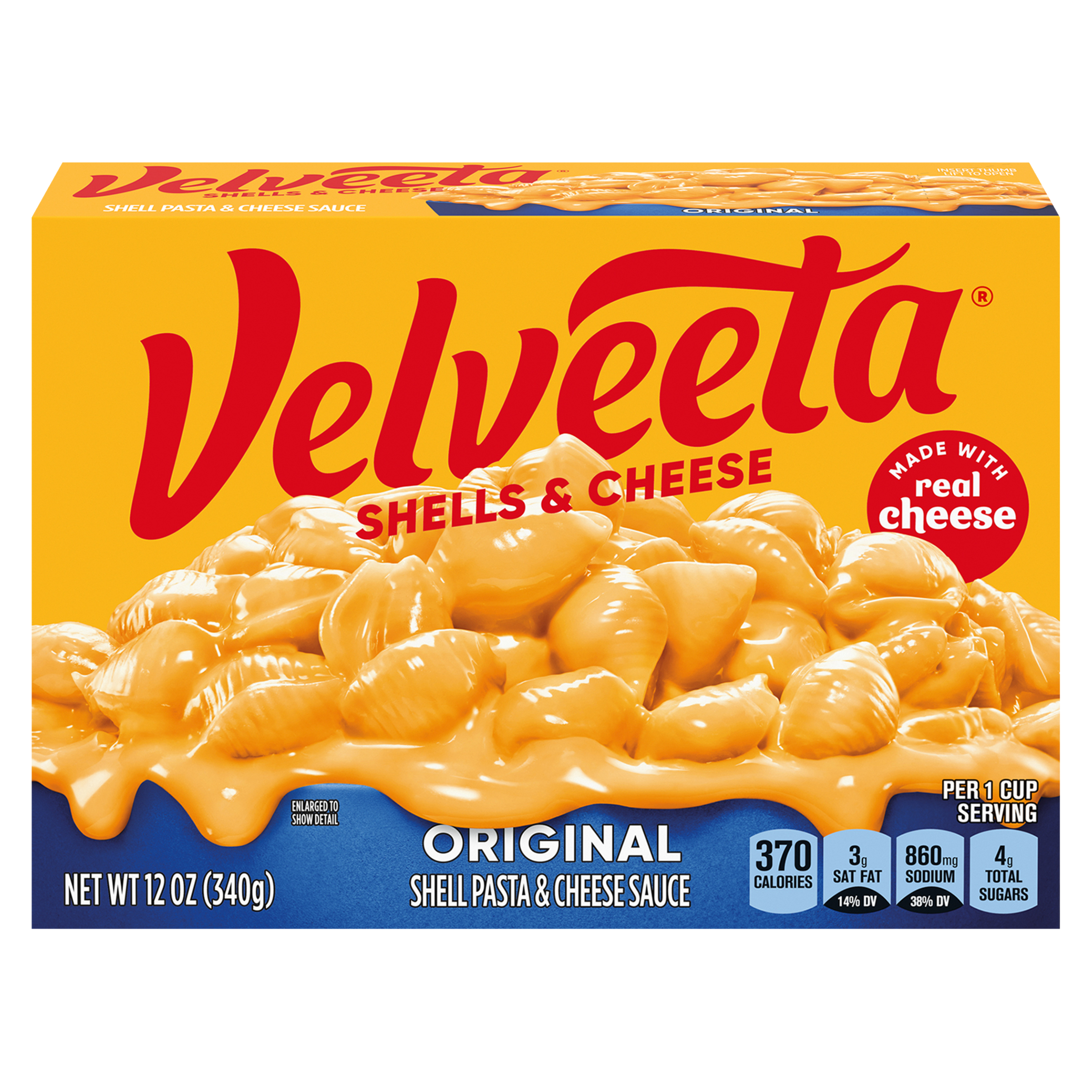 Shells & Cheese Original Shell Pasta & Cheese Sauce Meal | Velveeta ...