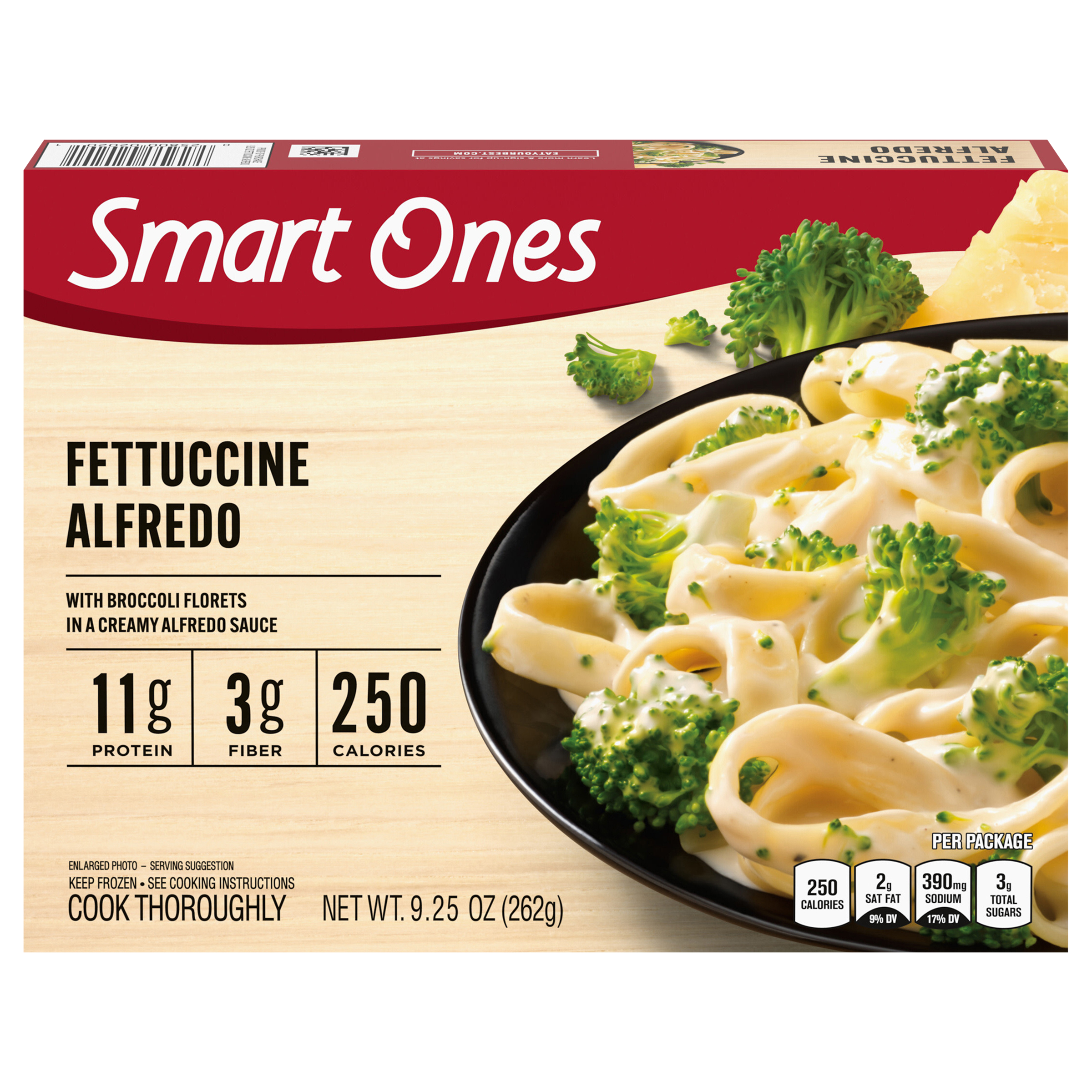 Fettuccine Alfredo with Broccoli Florets & Creamy Alfredo Sauce Frozen ...