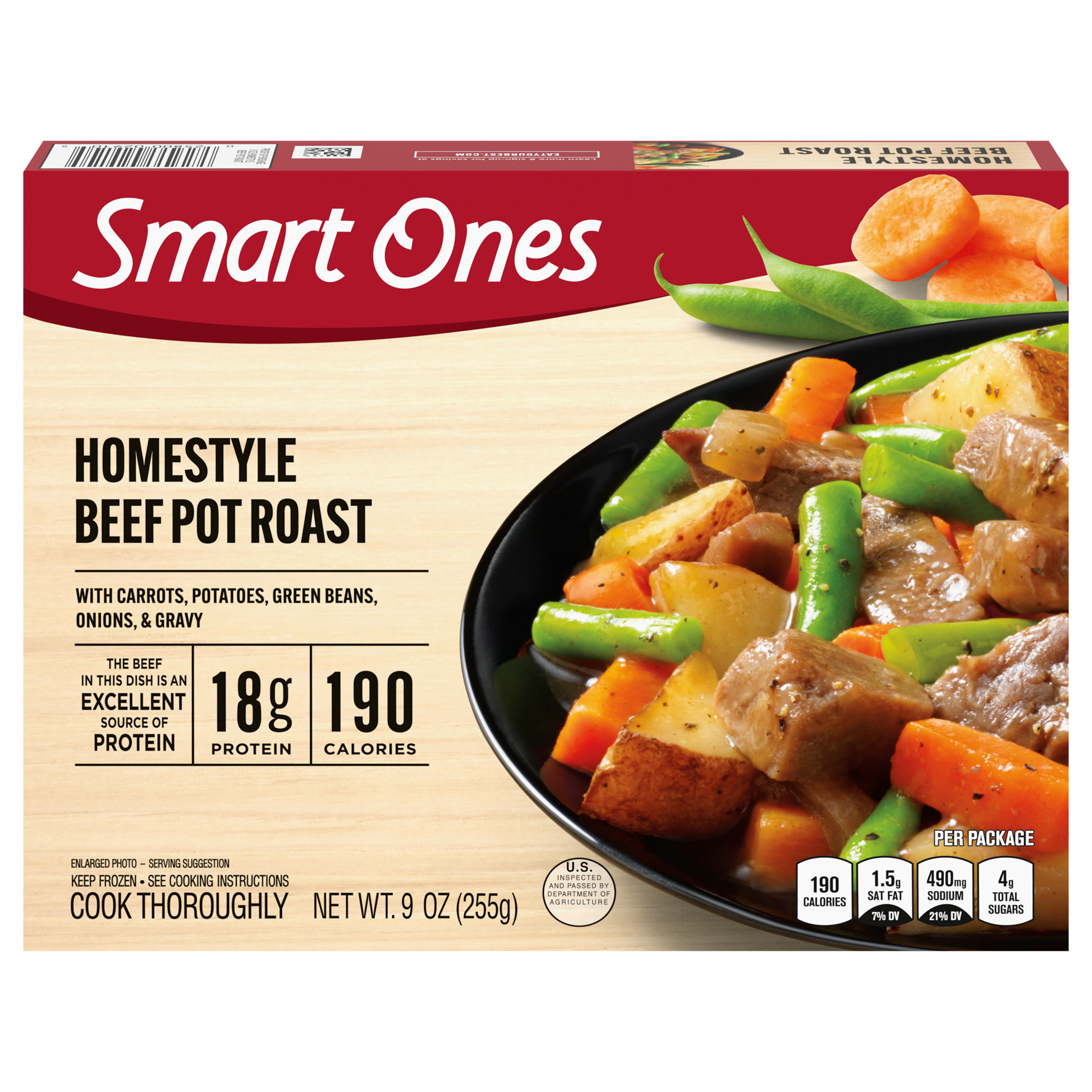 Beef Pot Roast with Carrots, Onions, Potatoes, Green Beans & Gravy ...