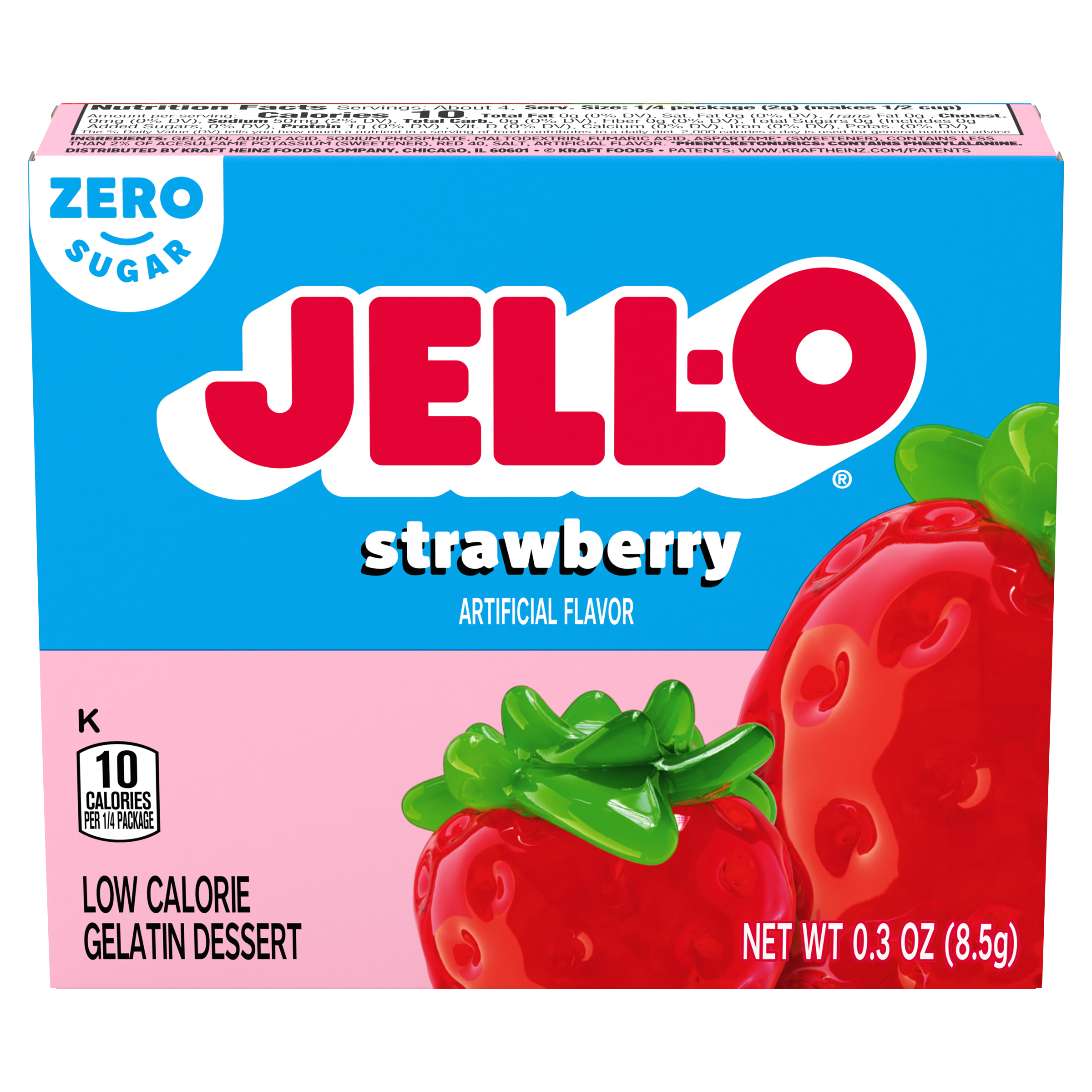 Zero Sugar Strawberry Flavor Gelatin | Jell-O | United States ...