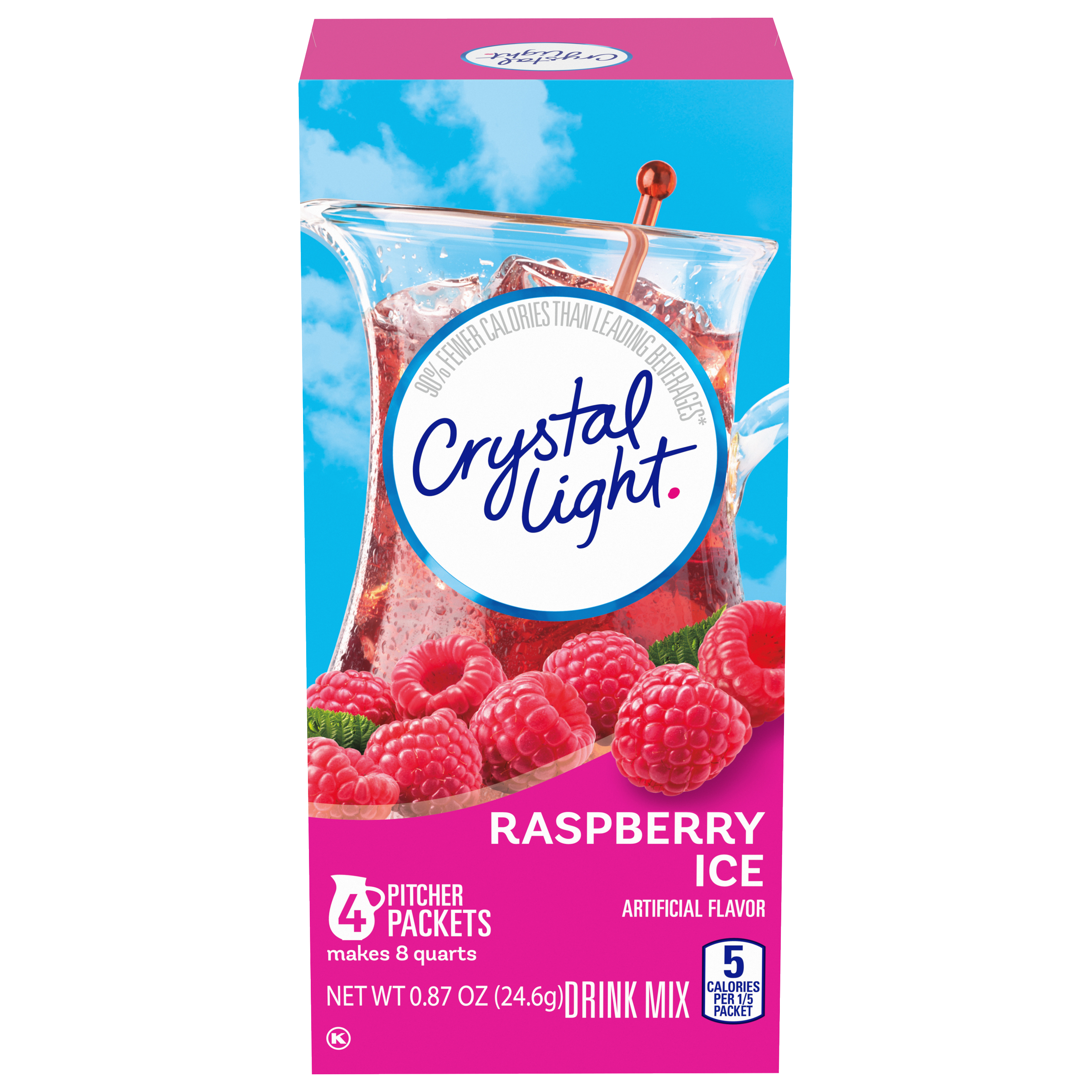 Raspberry Ice Artificially Flavored Powdered Drink Mix | Crystal Light ...