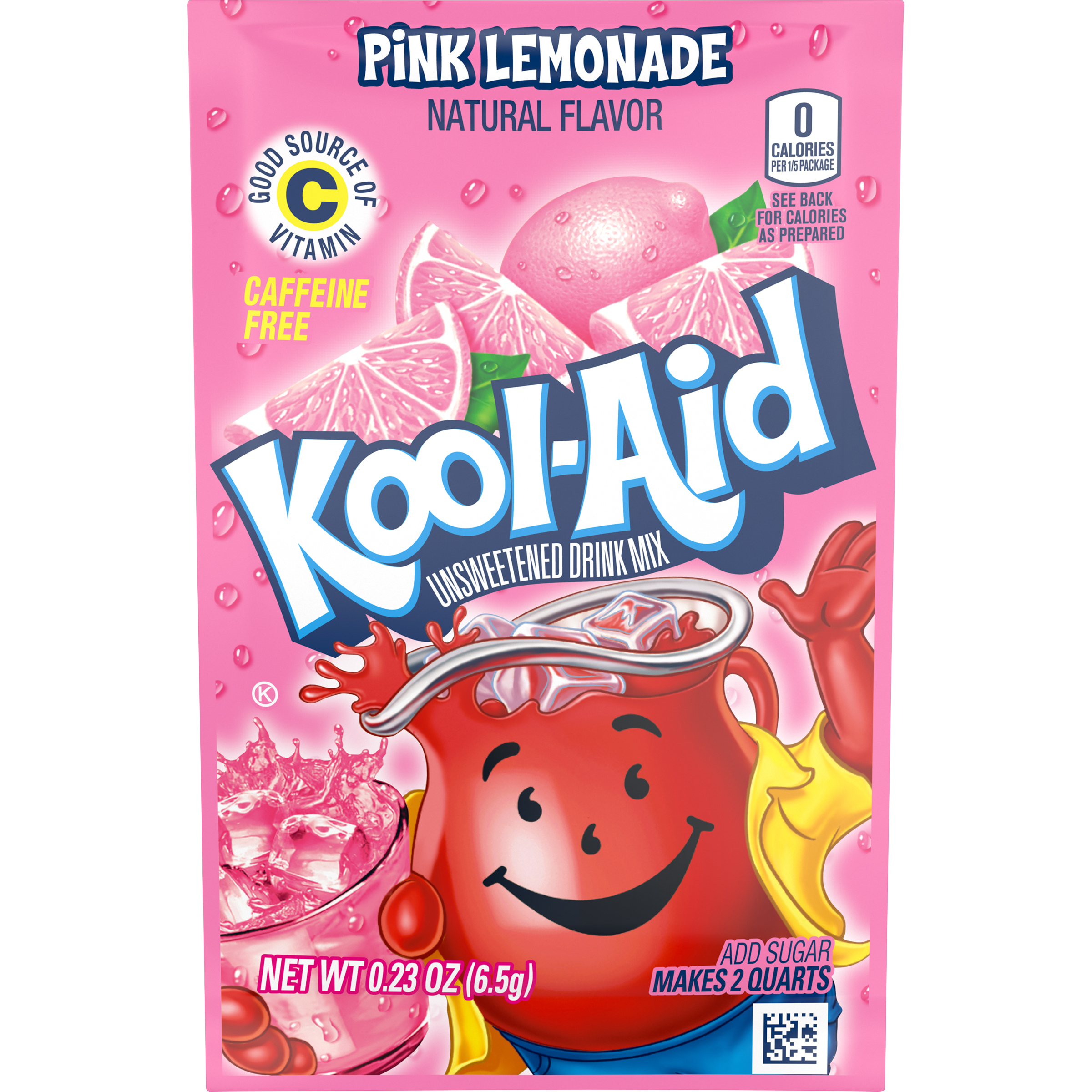 Unsweetened Pink Lemonade Naturally Flavored Powdered Soft Drink Mix ...