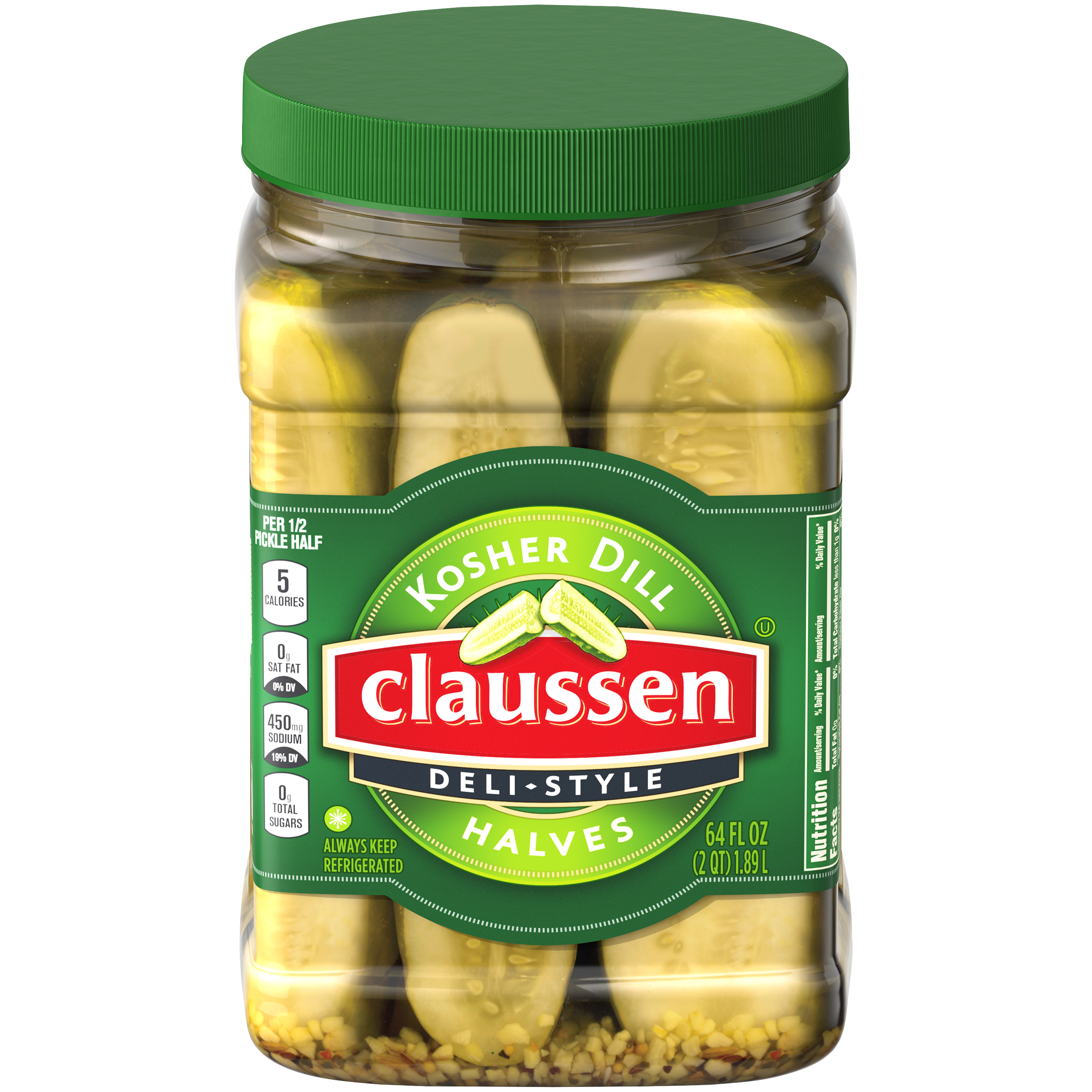 Kosher Dill Deli-Style Pickle Halves | Claussen | United States ...