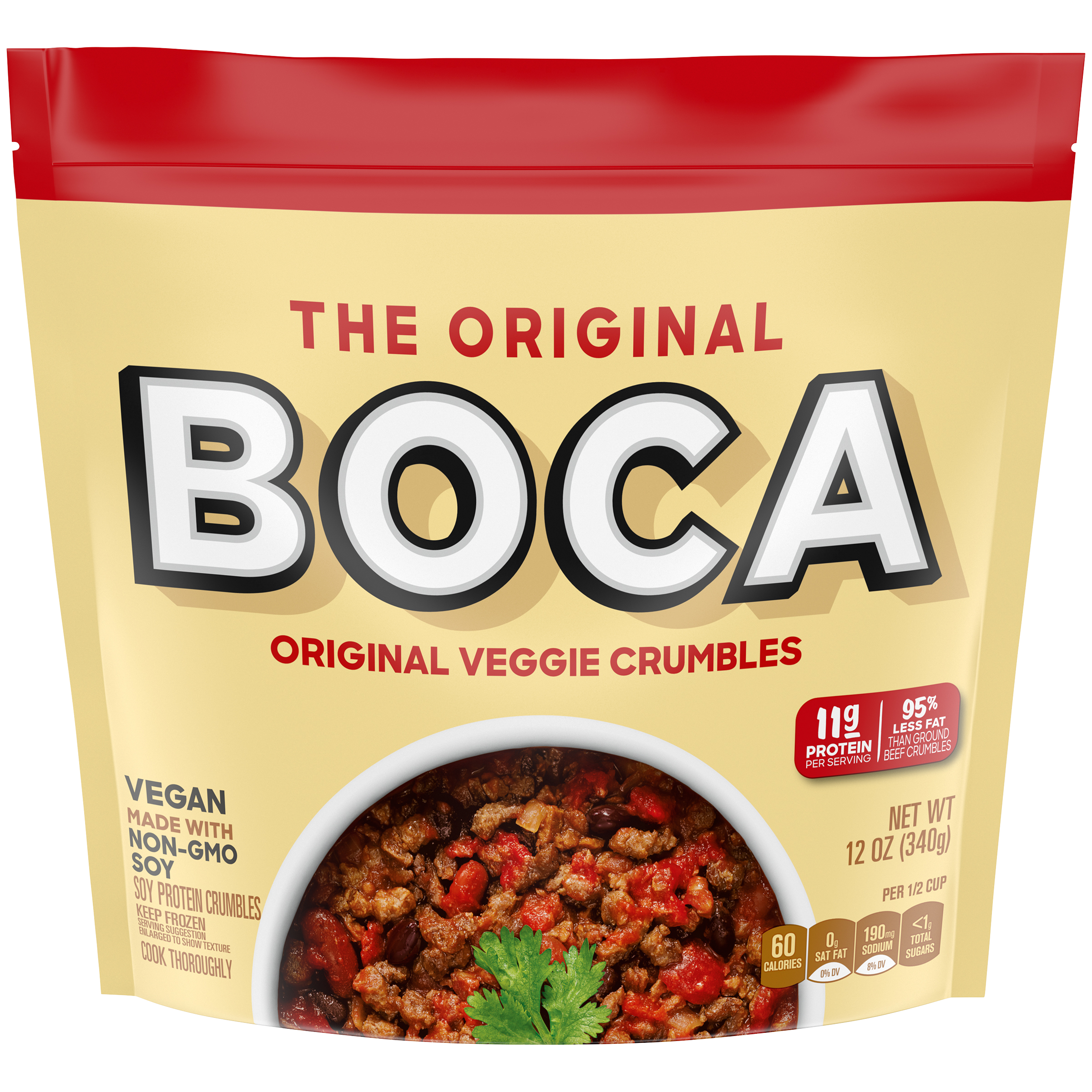 Original Vegan Veggie Crumbles with Non-GMO Soy | Boca | United States ...