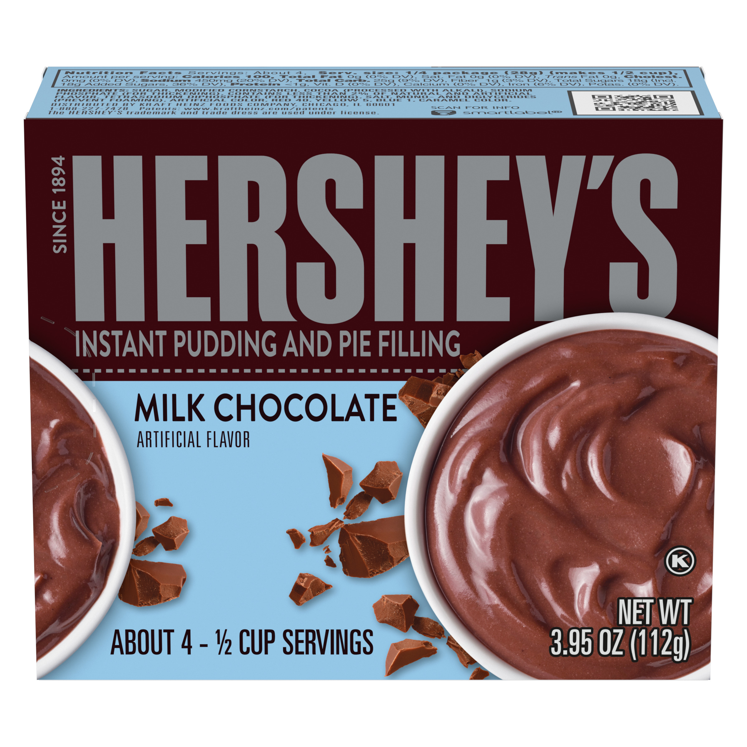 Milk Chocolate Instant Pudding and Pie Filling | HERSHEYS | United ...