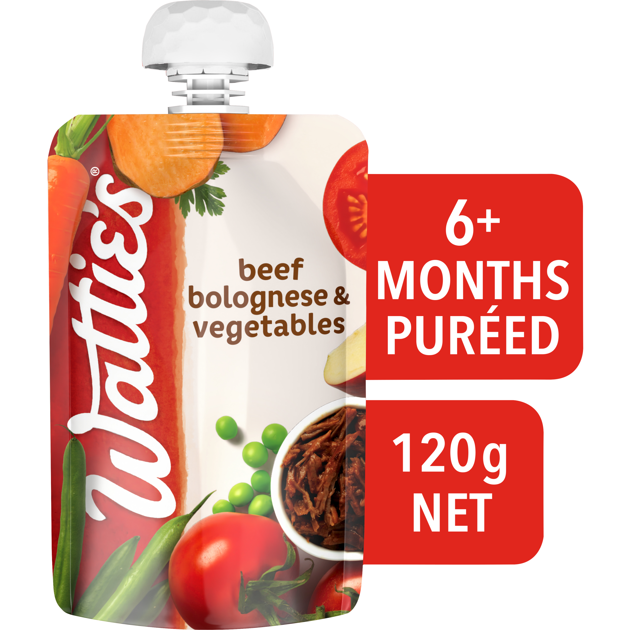 Wattie's® Beef Bolognese & Vegetables 6+ months 120 g | Wattie's | New ...