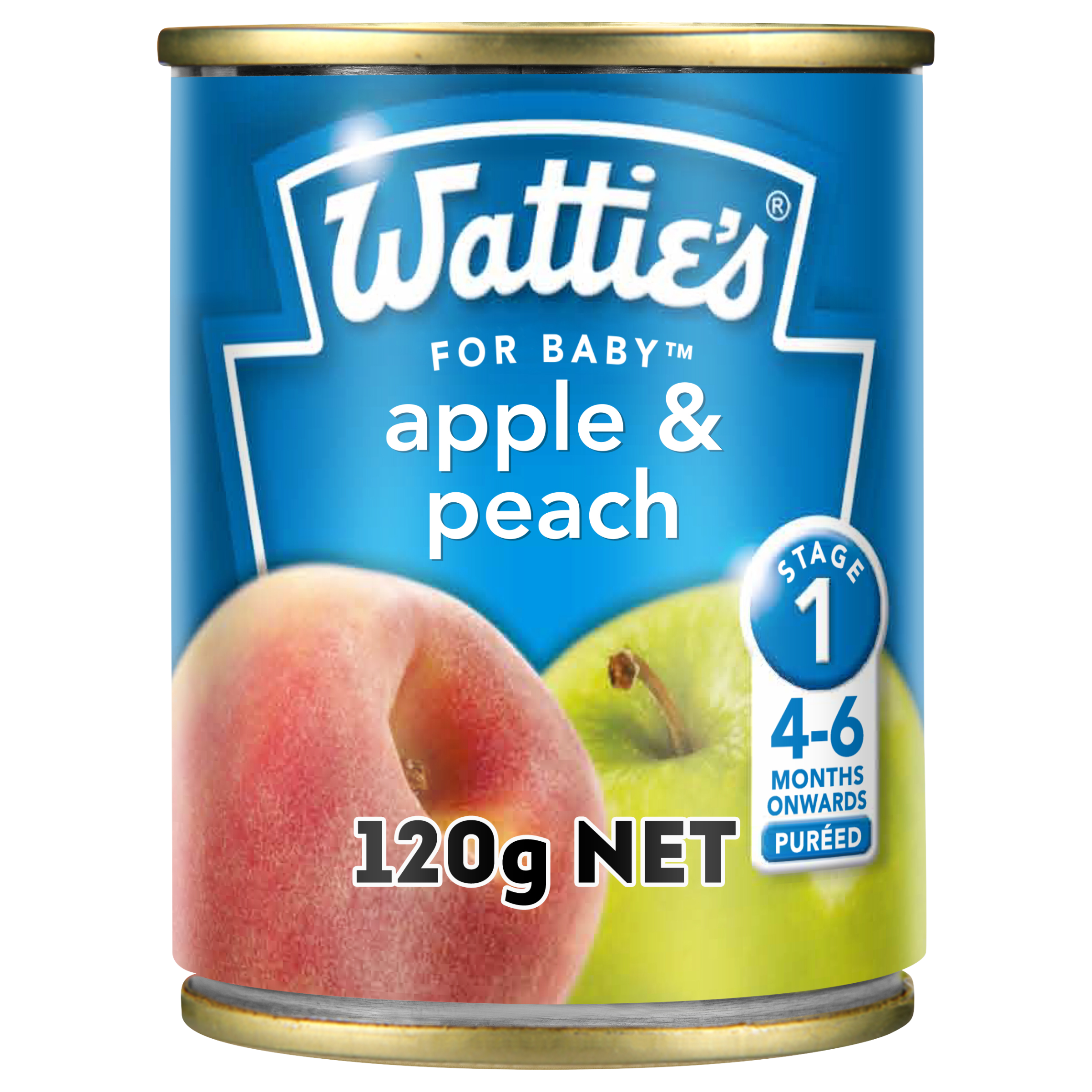 Wattie's for Baby® Apple & Peach 120g 4-6+ months | Watties | Products ...