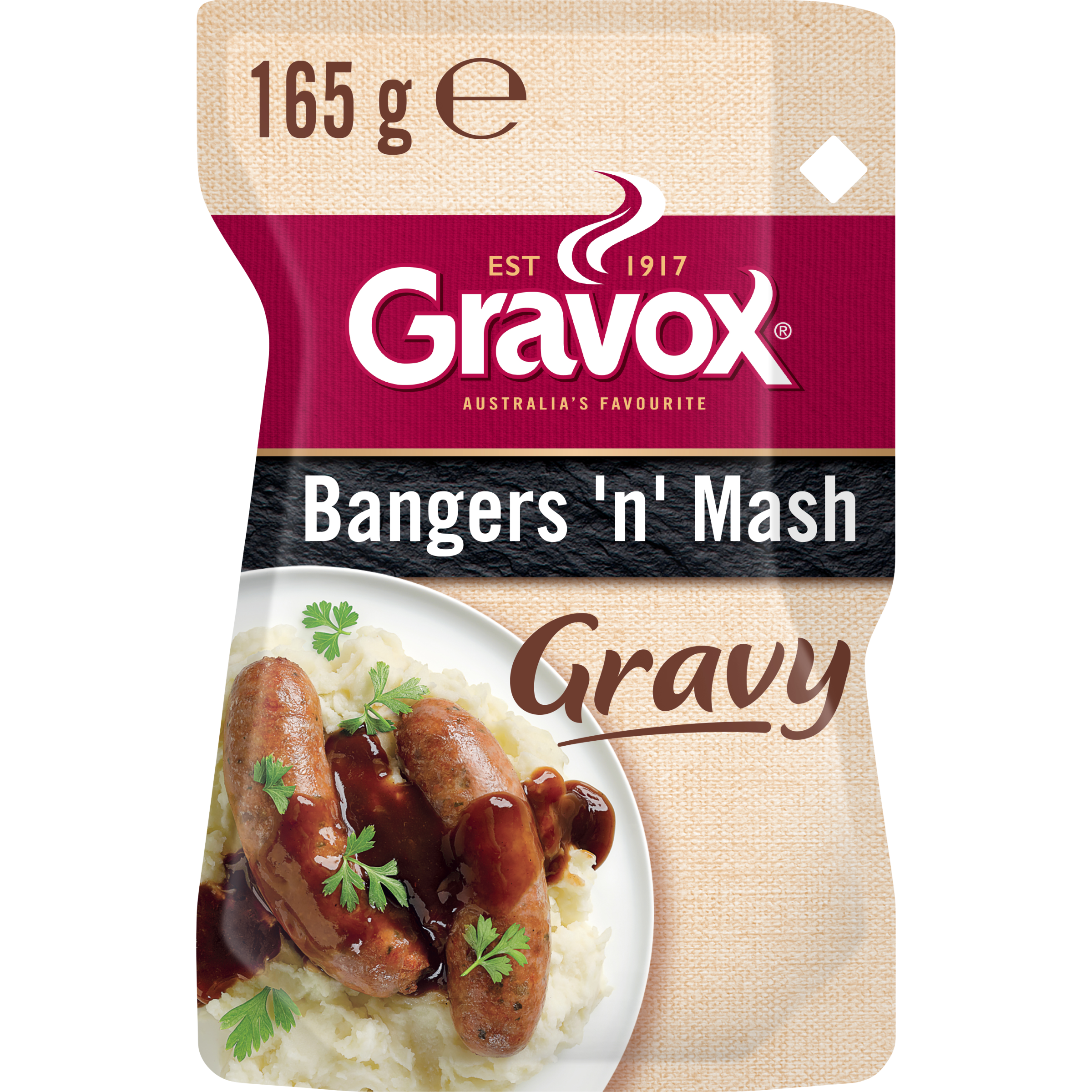 Gravox® Bangers 'n' Mash Liquid Gravy Pouch 165g | Gravox | Australia ...