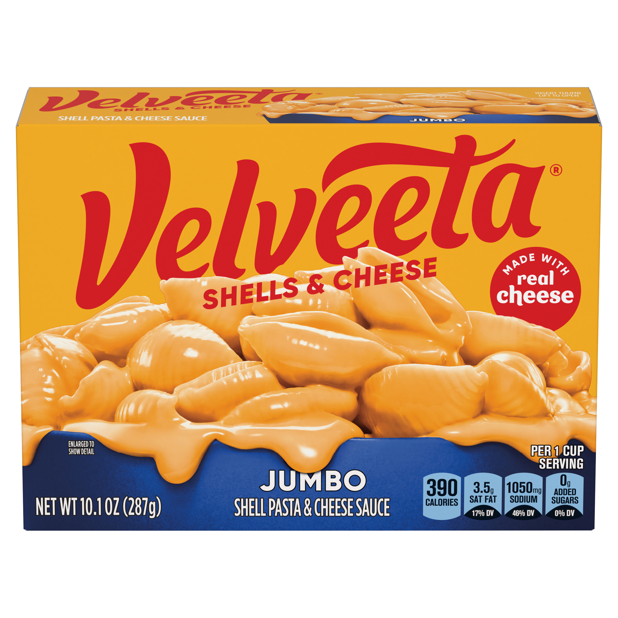 Shells & Cheese Jumbo Shell Pasta & Cheese Sauce Meal | Velveeta ...