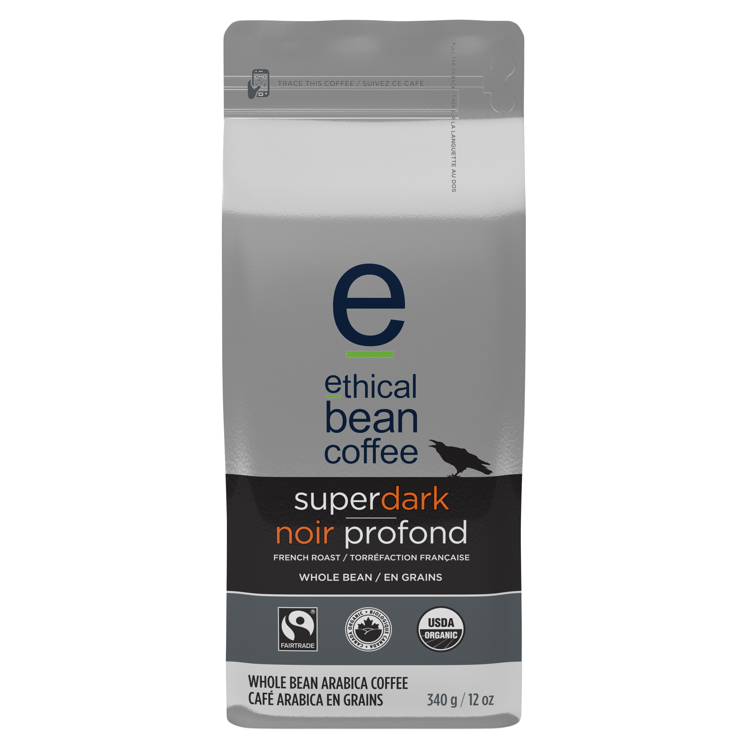 Superdark French Roast Whole Bean Coffee | Ethical Bean | Products ...