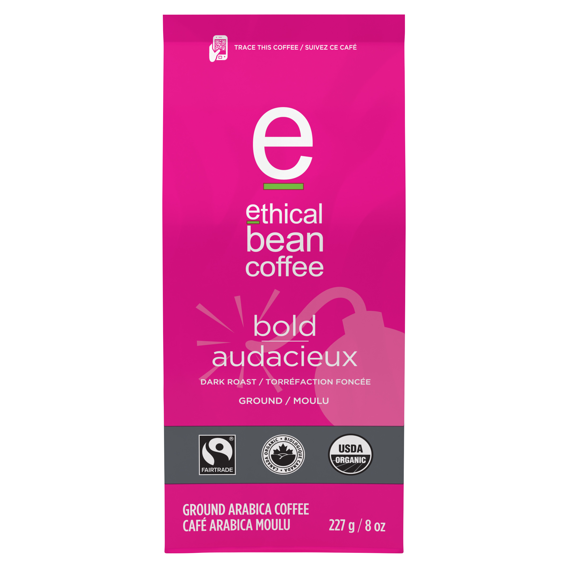Café moulu audacieux torréfaction corsée | Ethical Bean | Canada ...