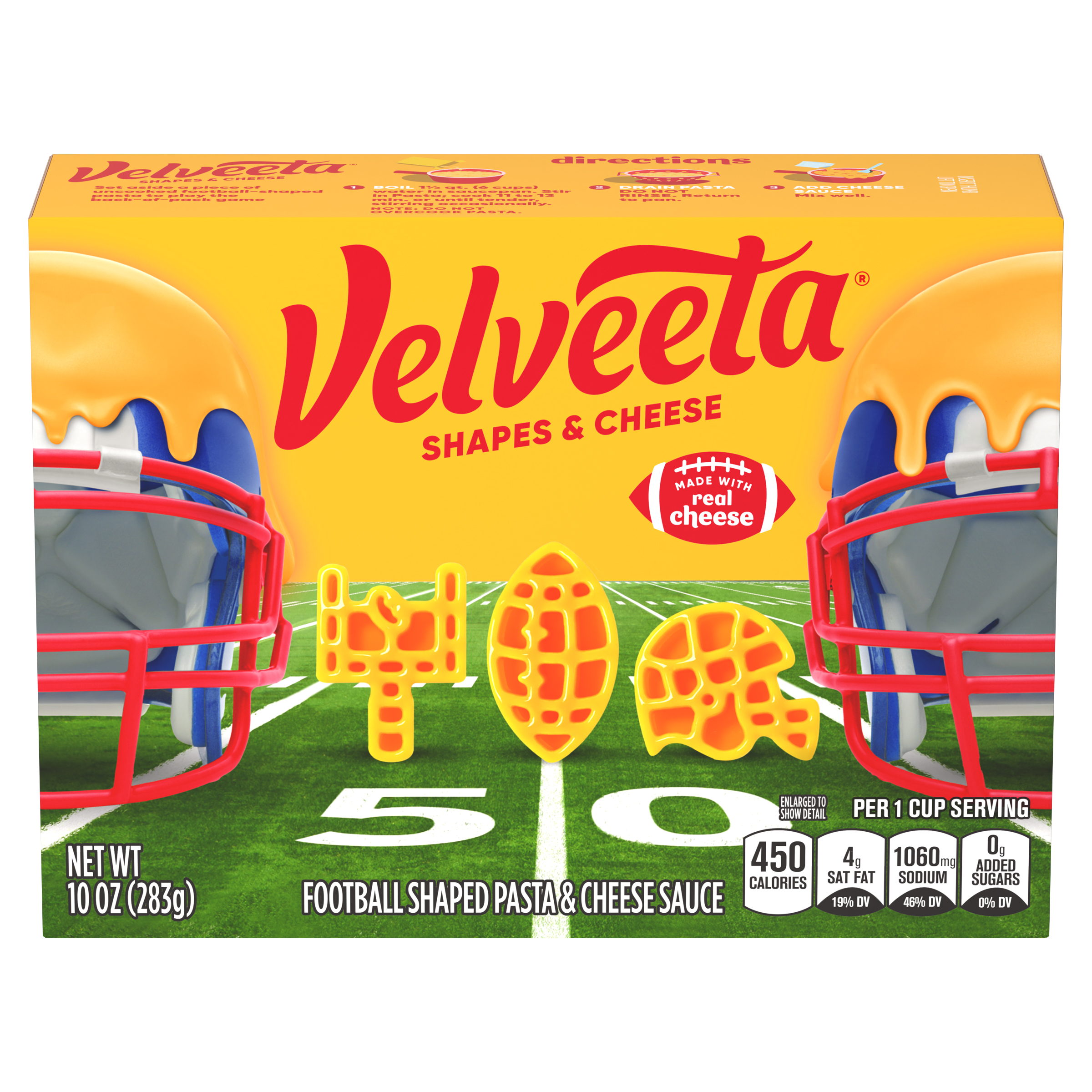 Football Shapes & Cheese Macaroni and Cheese Dinner | Velveeta | United ...