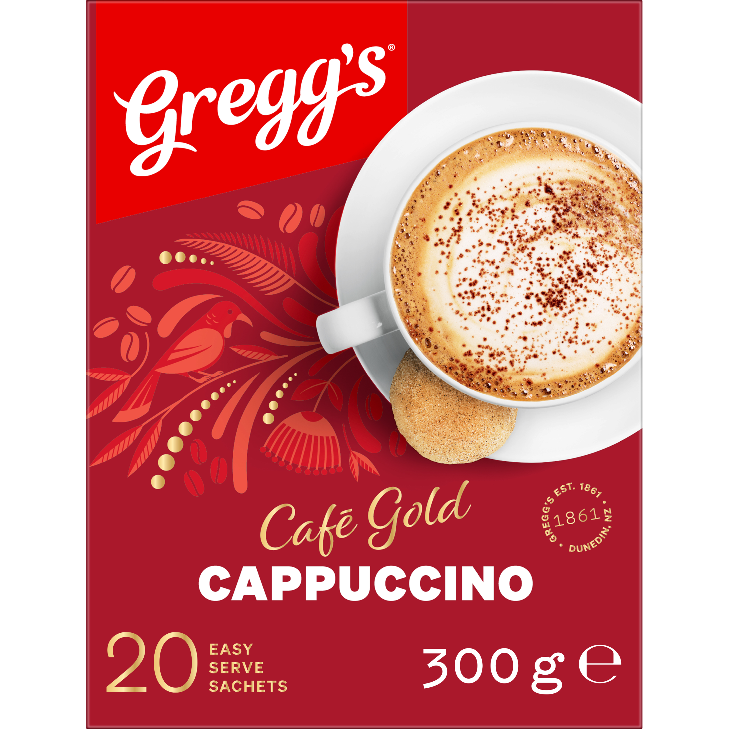 Gregg’s® Café Gold Cappuccino 20 Sachets 300g | Gregg's | New Zealand ...