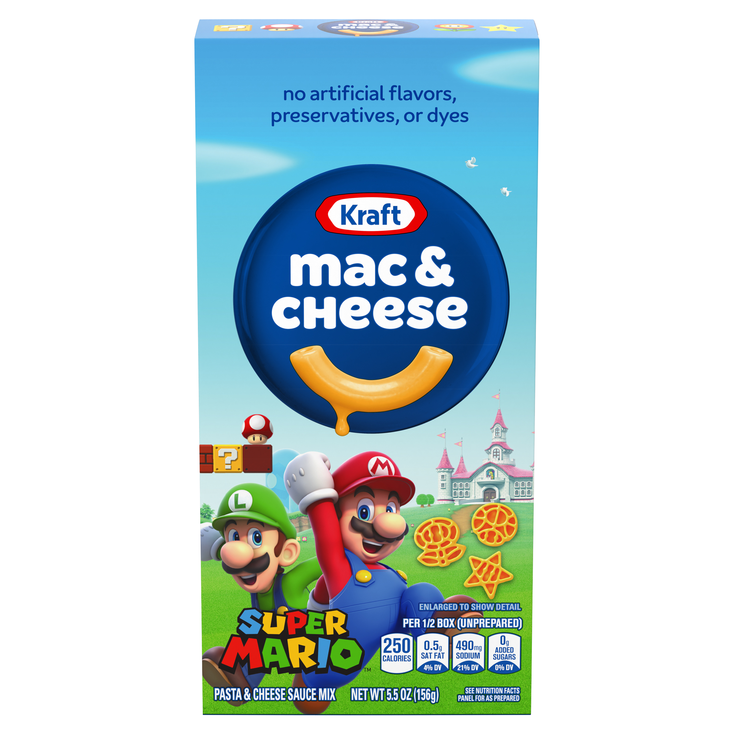 Mac & Cheese Macaroni and Cheese Dinner with Super Mario Power-Up Pasta ...