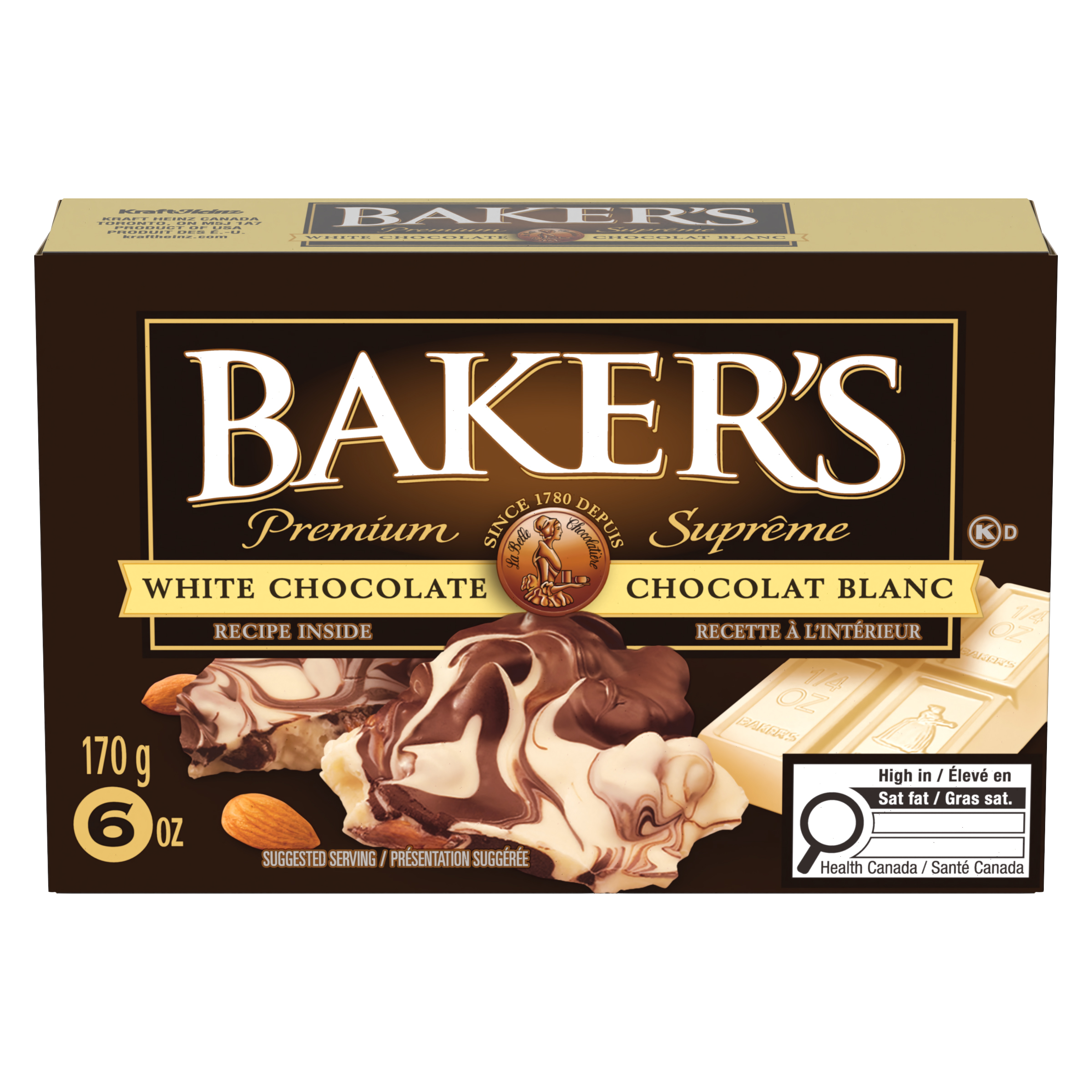 100% Pure Premium White Chocolate Baking Bar | Baker's | Canada ...