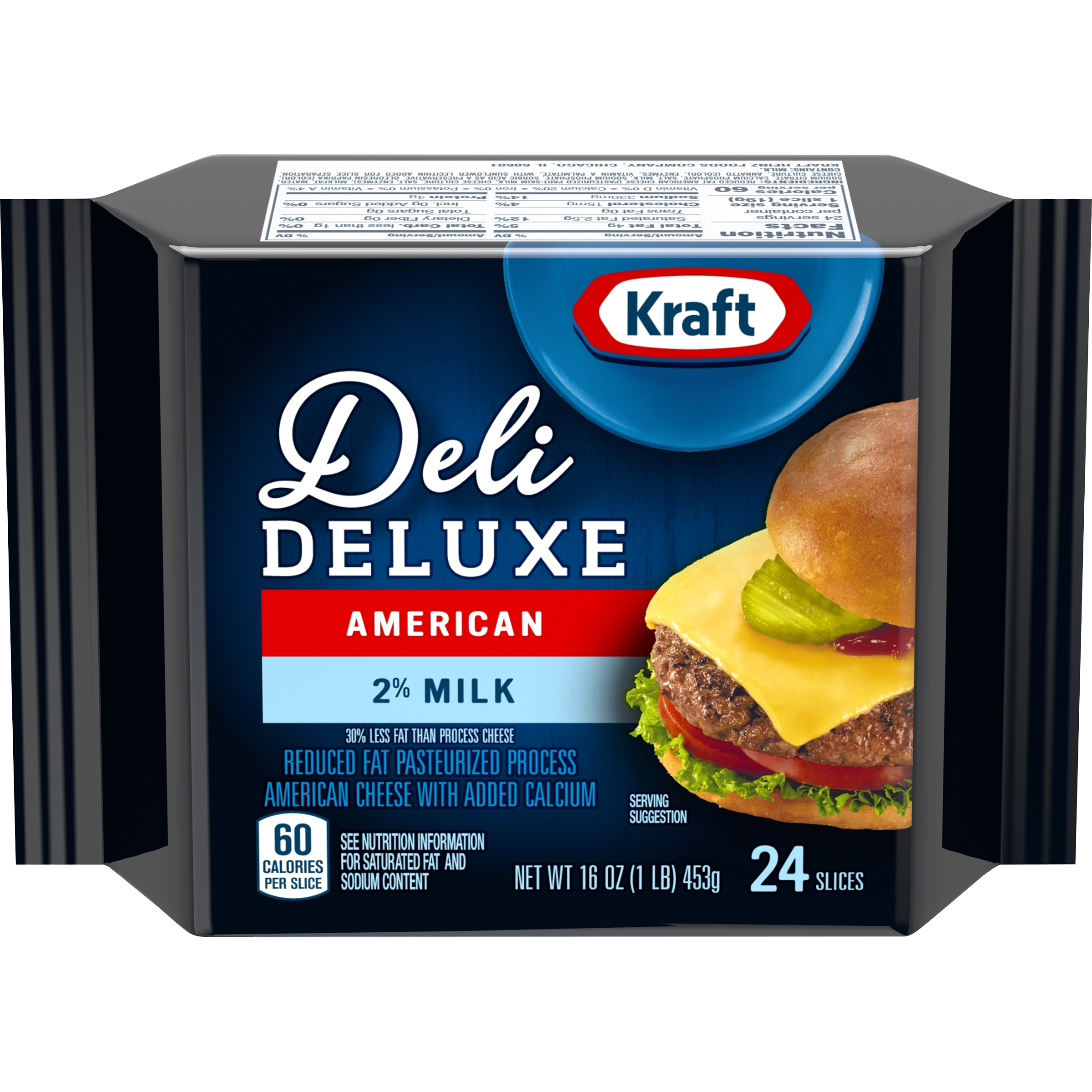 Deli Deluxe American Cheese Slices with 2% Milk | KRAFT DELI DELUXE ...