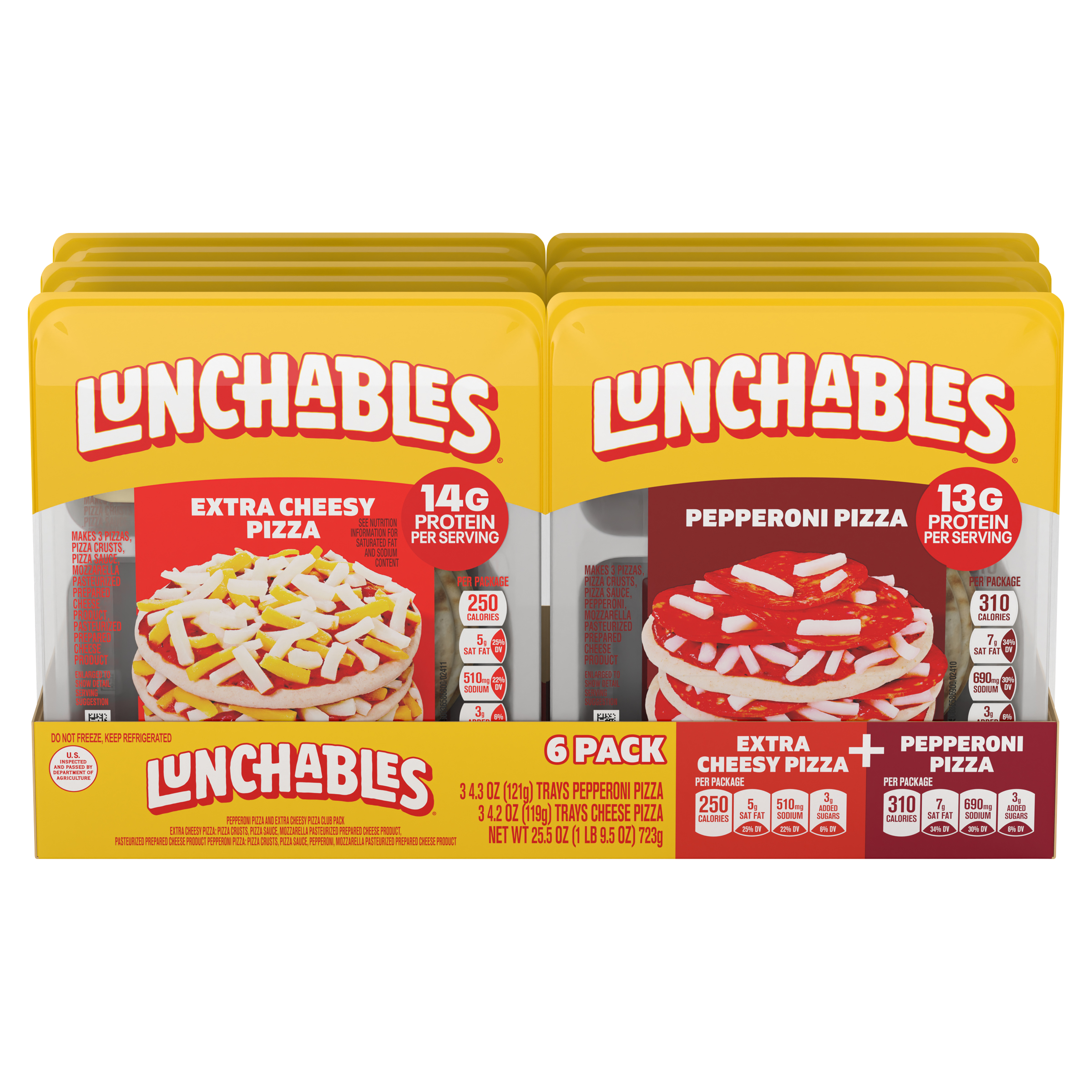 Extra Cheesy Pizza and Pepperoni Pizza Variety Pack | Lunchables