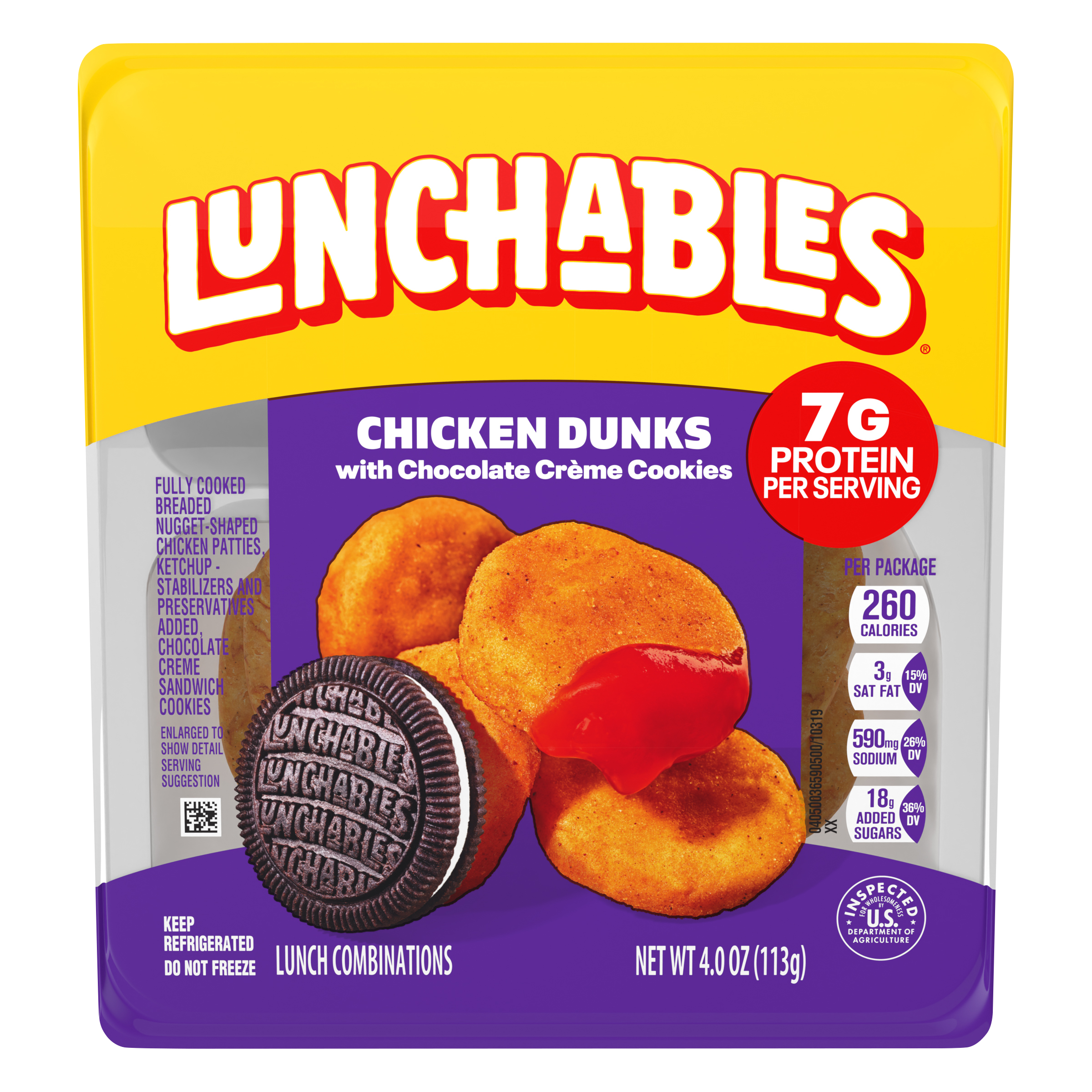 Chicken Dunks with Chocolate Creme Cookies | Lunchables