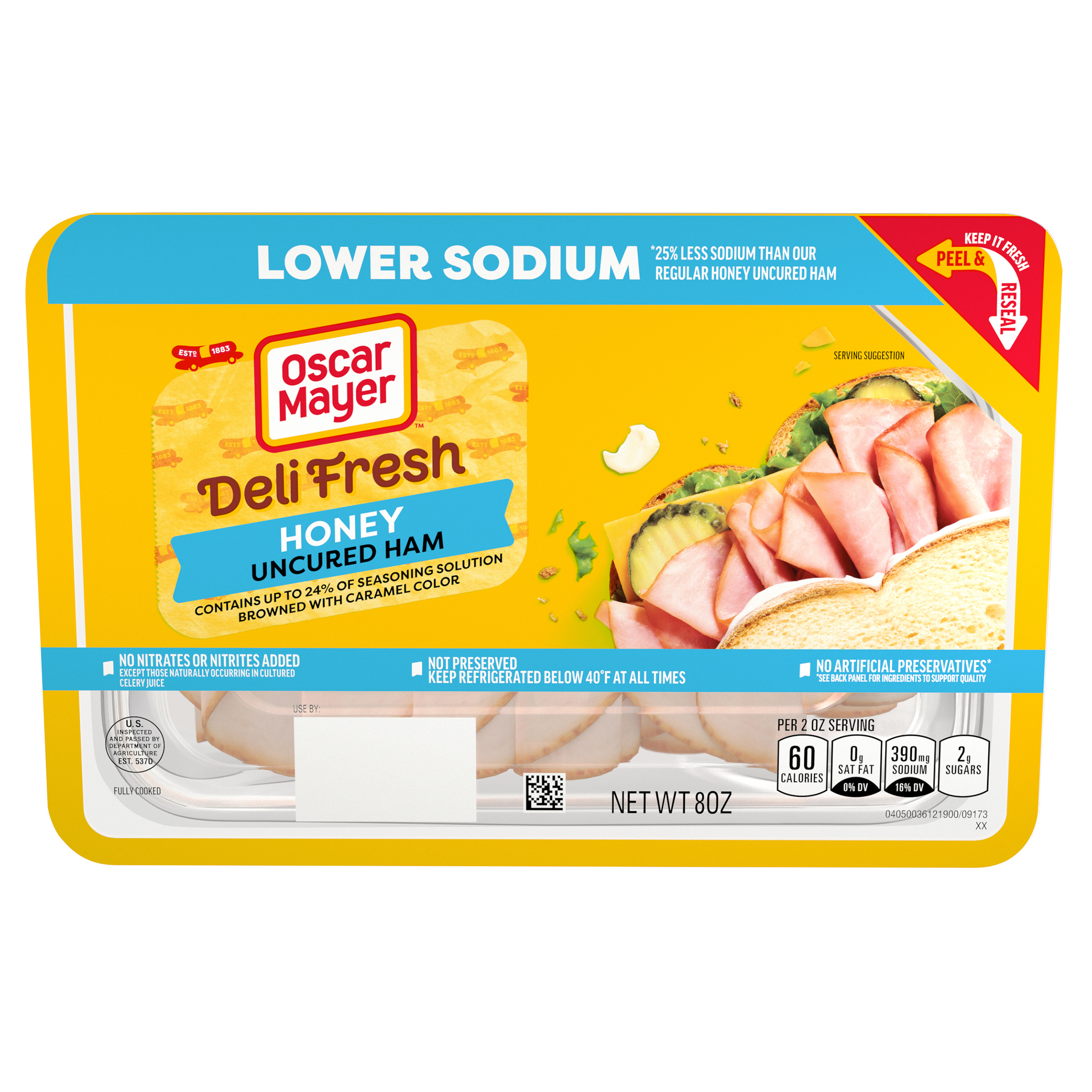 Deli Fresh Honey Uncured Ham with 25% Lower Sodium | Oscar Mayer