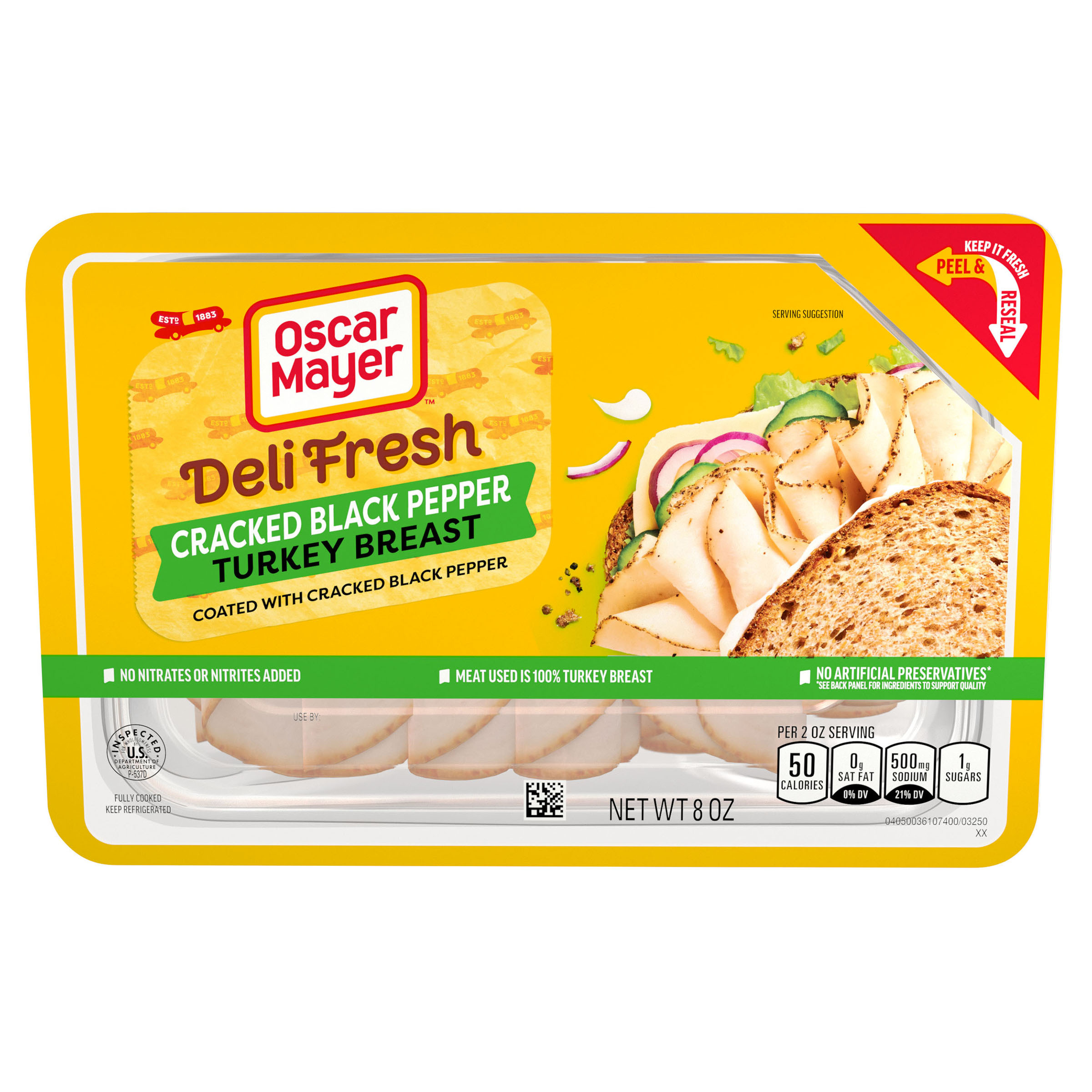 Deli Fresh Cracked Black Pepper Turkey Breast | Oscar Mayer
