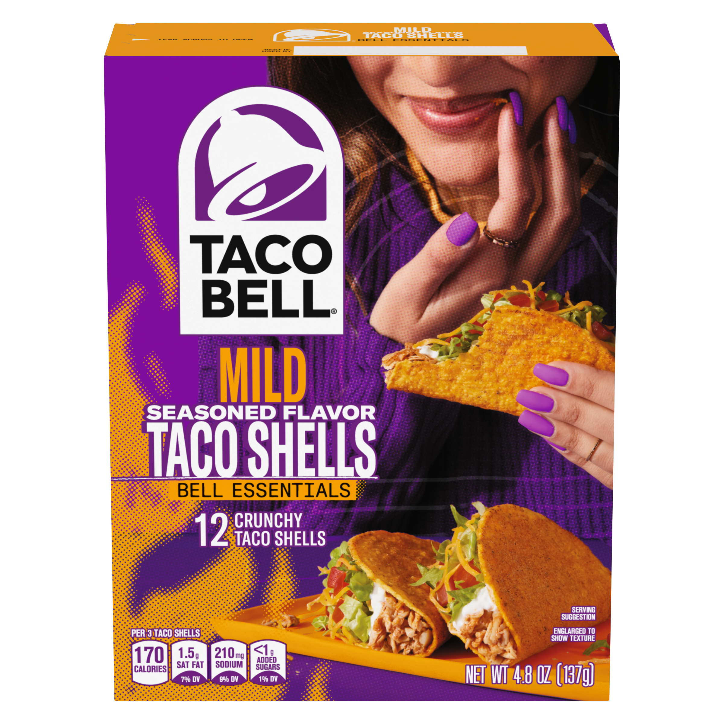 Mild Crunchy Seasoned Flavor Taco Shells | TACO BELL | United States ...