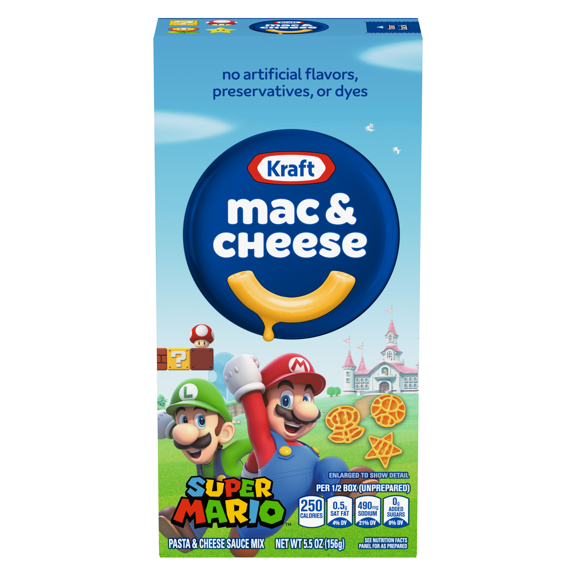 Mac & Cheese Macaroni and Cheese Dinner with Super Mario Power-Up Pasta ...