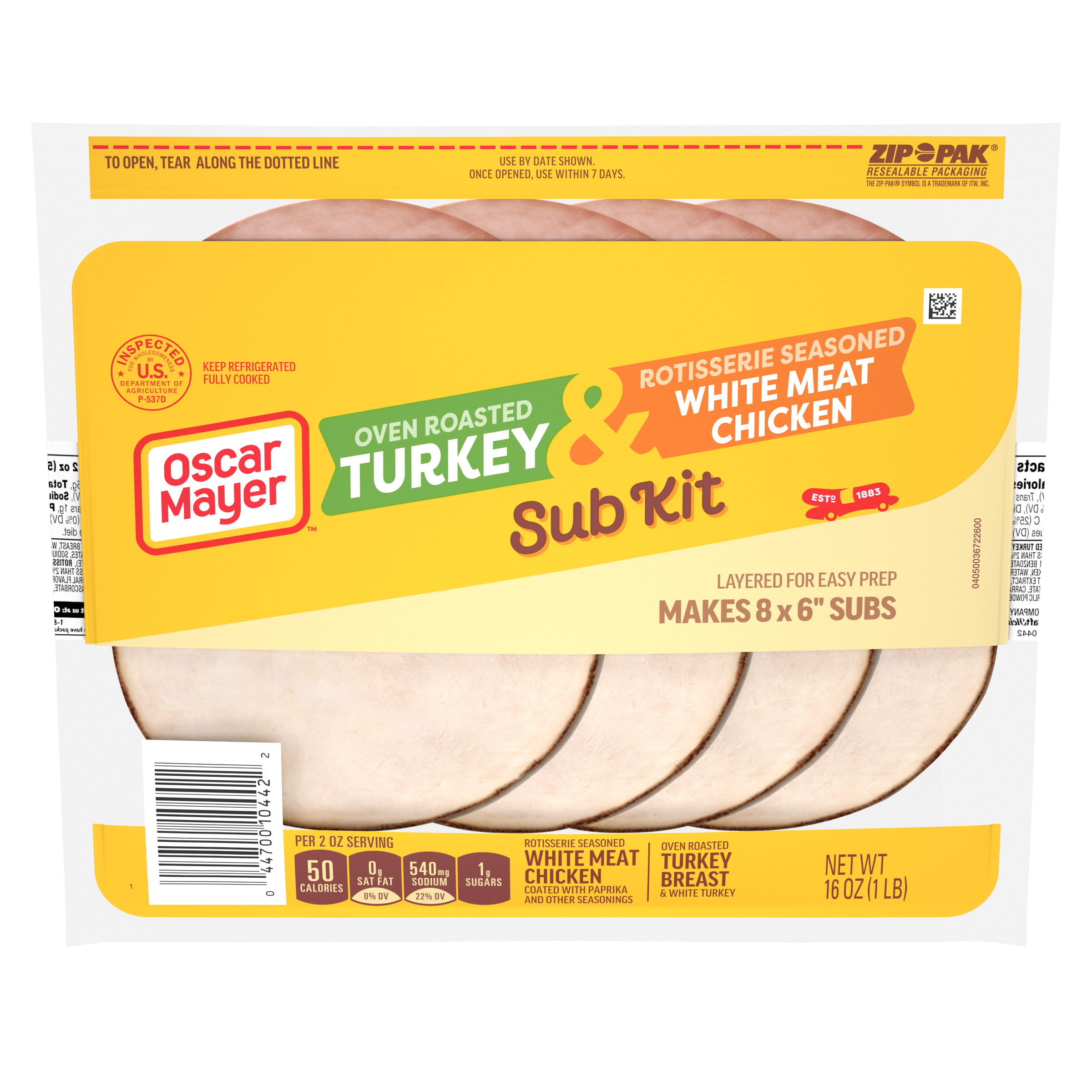 Sub Kit with Oven Roasted Turkey & Rotisserie Seasoned Chicken | Oscar ...