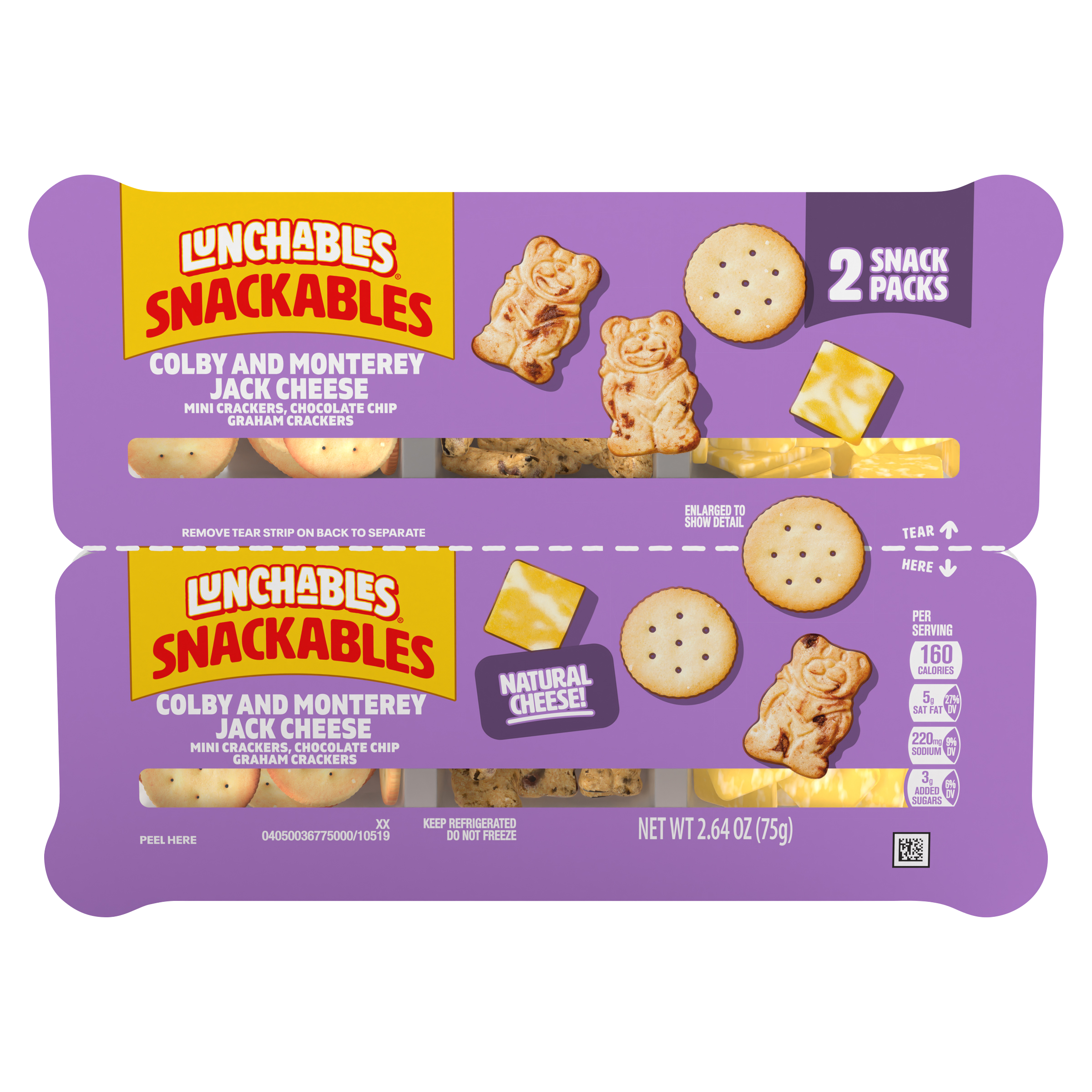 Snackables with Colby and Monterey Jack Cheese, Mini Crackers and ...